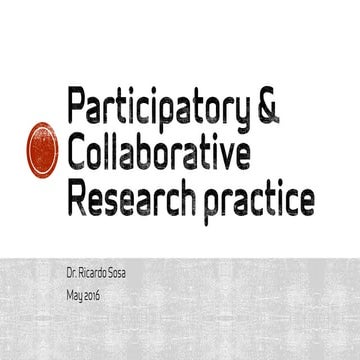 Participatory collaborative research practice | PPT