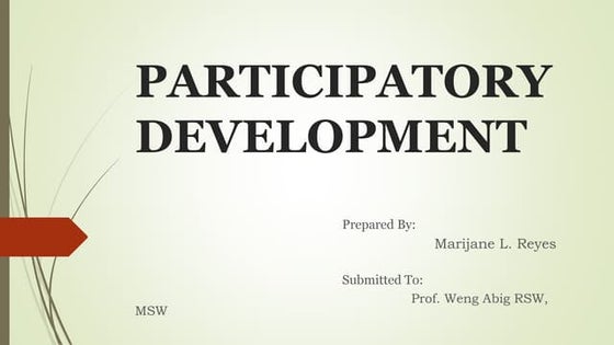 Participatory planning | PPTX