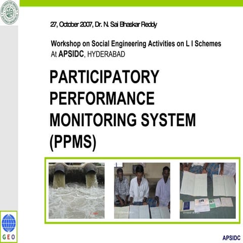 Participatory Monitoring A P S I D C | PPT