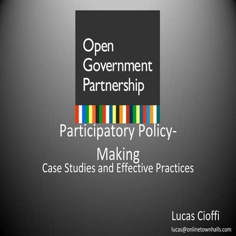 Participatory Policy Making | PPT