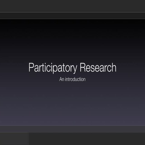 Participatory research | PDF