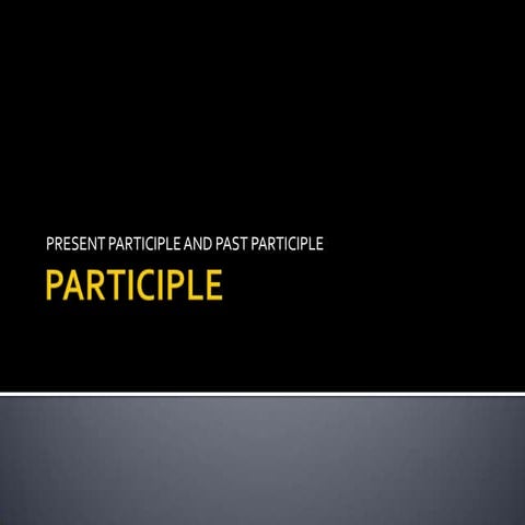 Participle | PPTX