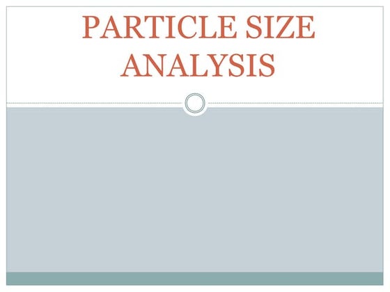 Methods of particle size measrement (032) | PDF | Chemistry | Science