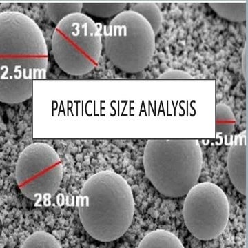 particle size analysis with various methods | PPTX
