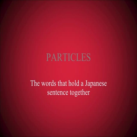 Particles Explanation | PPT