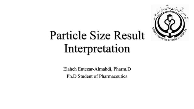 Particle size result interpretation | PPT Particle size result interpretation | PPT