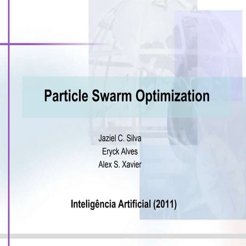 Particle Swarm Optimization | PPTX