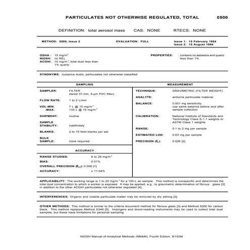 Epa method 5(m-05) | PDF