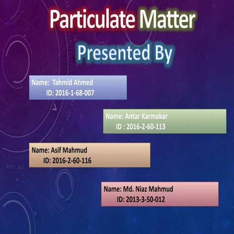 Particulate matter | PPTX