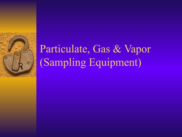 Particulate Sampling 1 Ppt