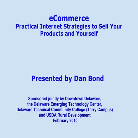 Part I E Commerce Course Power Point | PPT