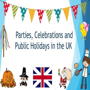 Parties, Celebrations and Public Holidays in the UK | PPTX