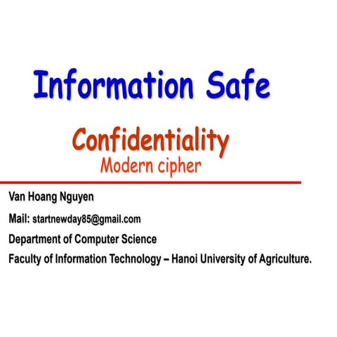 Modern stream cipher | PDF