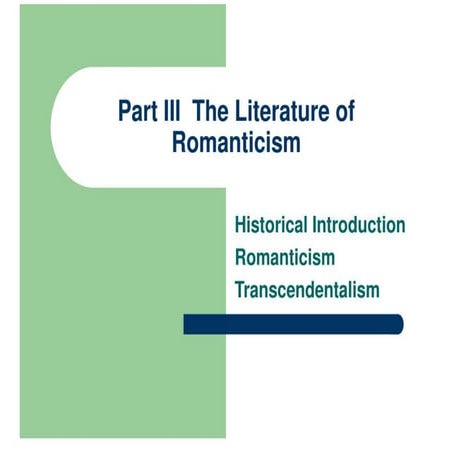 Part III The Literature Of Romanticism | PDF | Poetry | Books and ...
