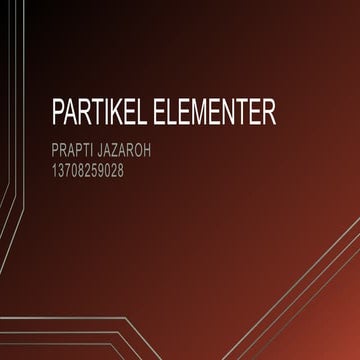 Partikel Elementer Prapti Jazaroh | PPTX