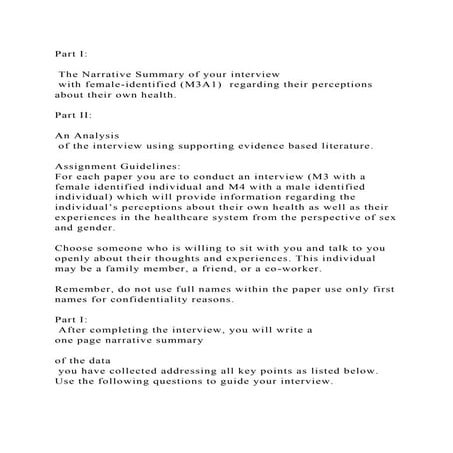 Part I The Narrative Summary of your interview with female-id.docx