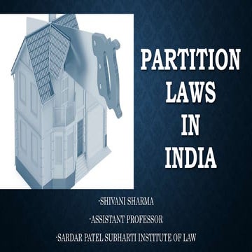 Partition laws in india | PPTX