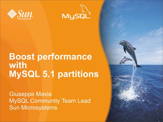 Boost performance with MySQL 5.1 partitions | PPT Boost performance with MySQL 5.1 partitions | PPT