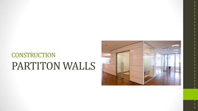 Partition walls | PPT