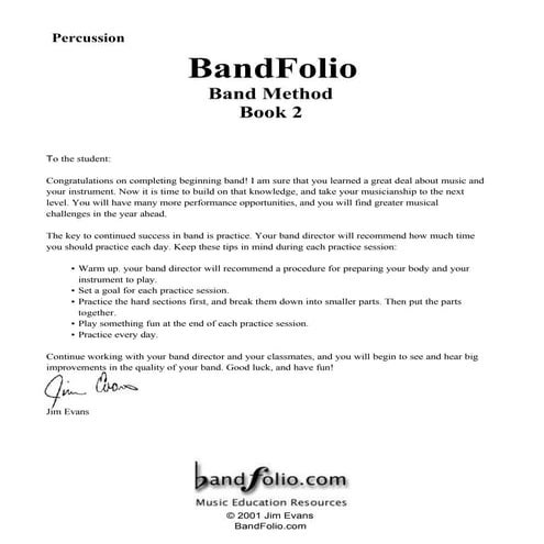 Band Folio.Book 2 - Percussion | PDF