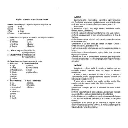 Formas Musicais - José Siqueira | PDF