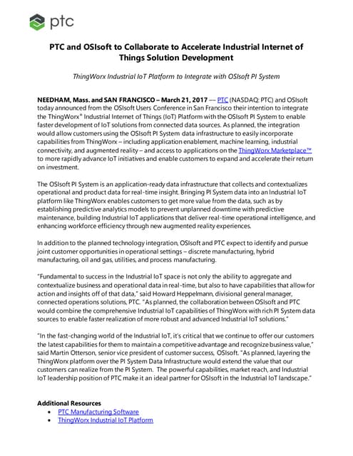 OSIsoft PI System Presentation | PPTX