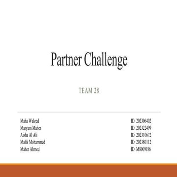 PARTNER CHALLENGE Team##28.pptx.zayeduni | PPTX | Food Industry ...