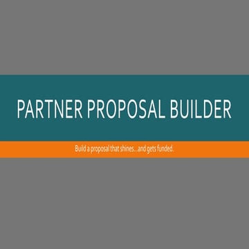 Partner Marketing for Success Proposal Builder | PPT