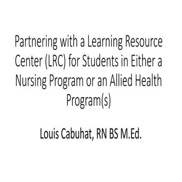 Partnering With Your LRC | PPT