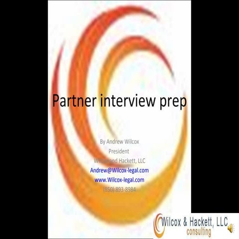 Partner Interview Prep | PPT | Resume Writing and Advice | Job Search