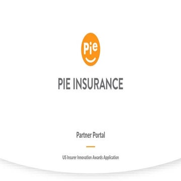 Pie Insurance - InsurTech Innovation Award 2022 | PPT