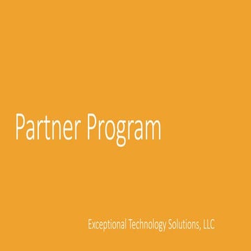 Partner program presentation | PPTX