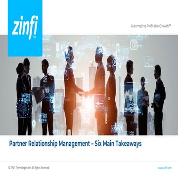 Partner Relationship Management – Six Main Takeaways | PPT