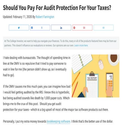 Should You Pay For Audit Protection For Your Taxes? | PPT
