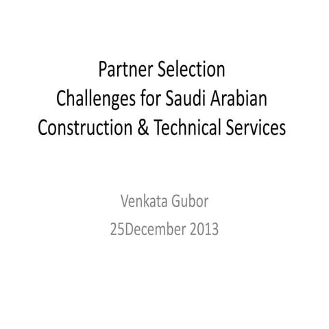 Partner selection | PDF