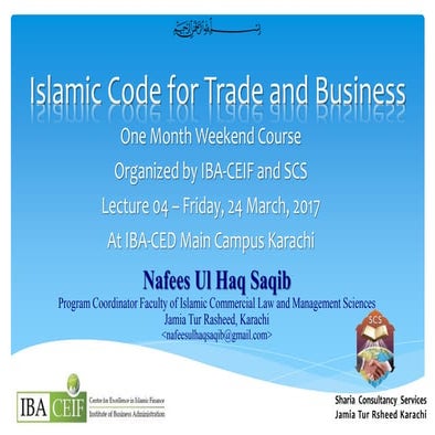 Partnership in Shariah Perspective | PPTX