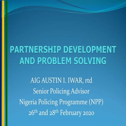 Partnership and problem solving | PPT