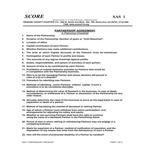 Partnership checklist | PDF