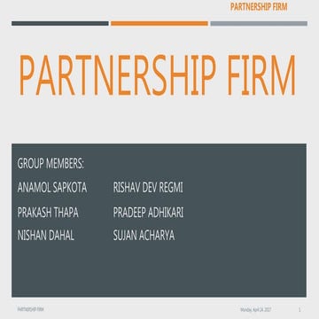 Partnership firm | PPTX