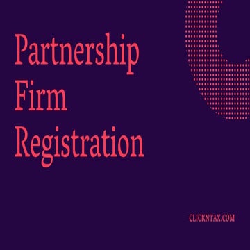 Partnership firm registration | PDF
