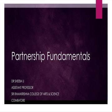 Fundamentals of Partnership, Parnership Deed, Features.pptx