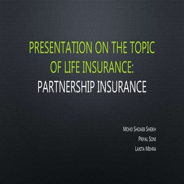 Partnership insurance | PPTX