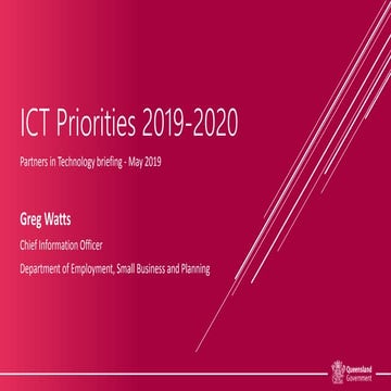 Partners in technology - DESBT ICT Priorities 2019 – 2020 | PPT