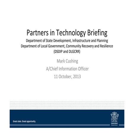 Partners in Technology - 06th June, Tony Grant - Chief Information ...
