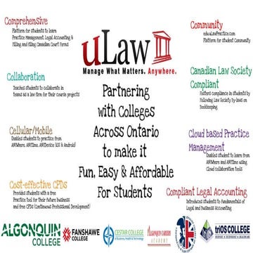 Partners of uLaw for Canadian Legal Students | PPT
