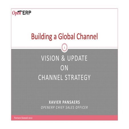 OpenERP - Vision & Update on Channel Strategy | PDF
