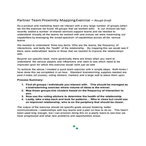 Partner team proximity mapping exercise draft v4 | DOCX