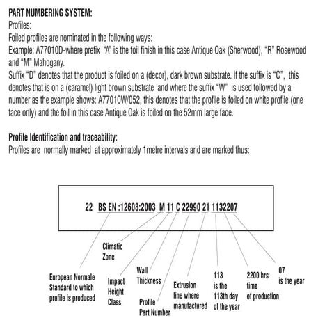 Part numbering system u pvc Extrusions | PPT