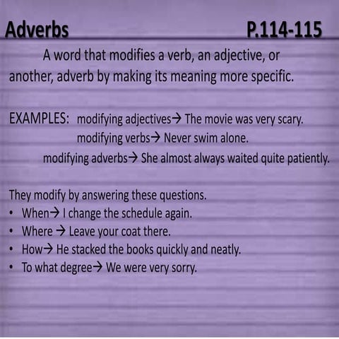 adverbs, prepositions, conjunctions, interjections, and post-test | PPT