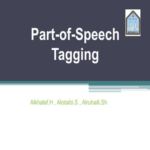 Part of speech tagging for Arabic | PPT